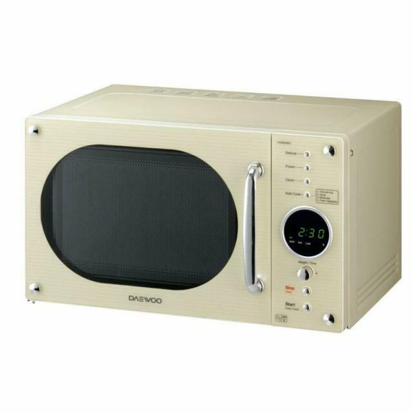 Daewoo Retro Style 23 L Touch Control Microwave - Cream for sale online ...