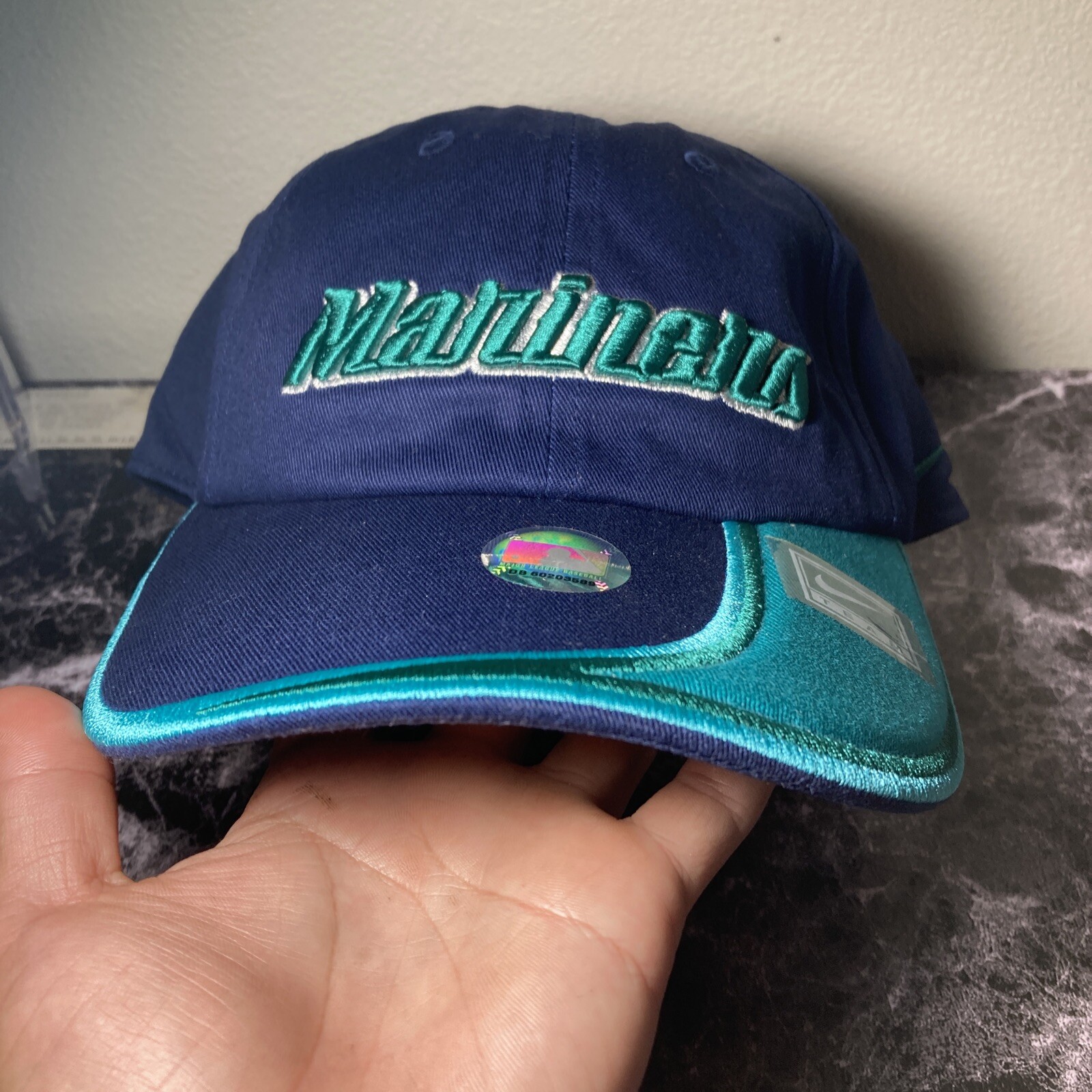MLB Seattle Mariners Adjustable Strapback Hat Nike Script Spellout NWT ...