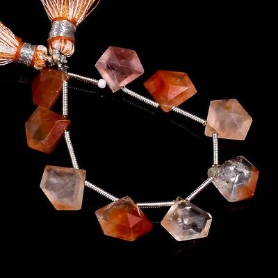 Tangerine Quartz Gemstone Fancy Faceted Beads 10X11 10X12 mm Strand 4 ...