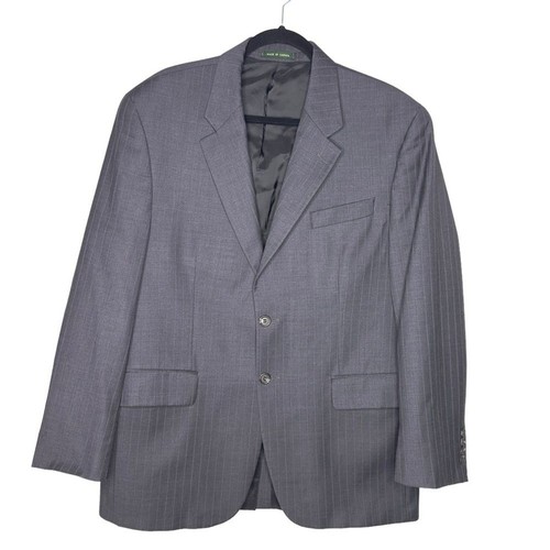 Lauren Ralph Lauren Wool Gray Pinstripes Suit Jacket Size 42R | eBay