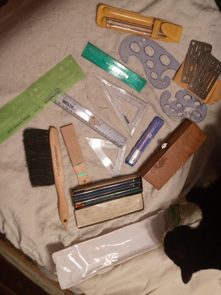 drafting drawing kits,auction purchase,templates,various tools,cases | eBay