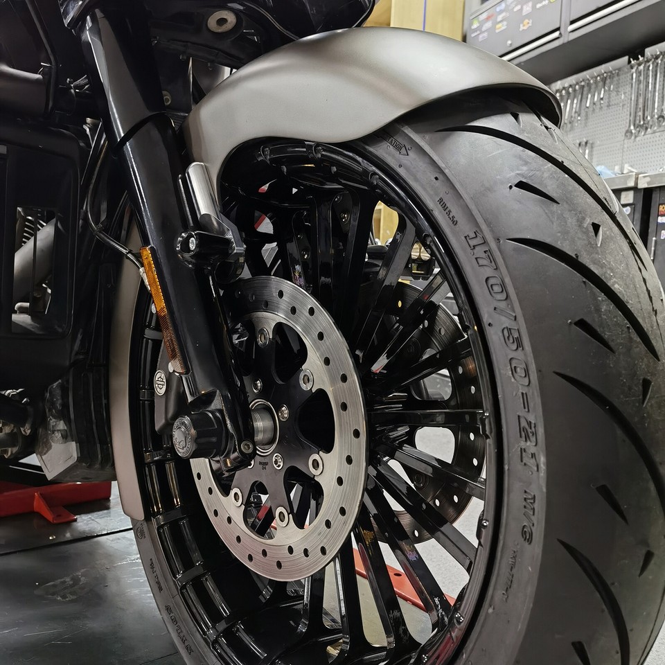 For Harley 21" Fat Front Tire Triple Trees Big Wheel Builders Kits ...