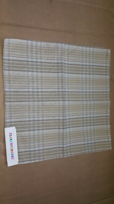 Vintage Clarence house fabric sample- 100% cotton Italy-Koshi plaid- 13 ...