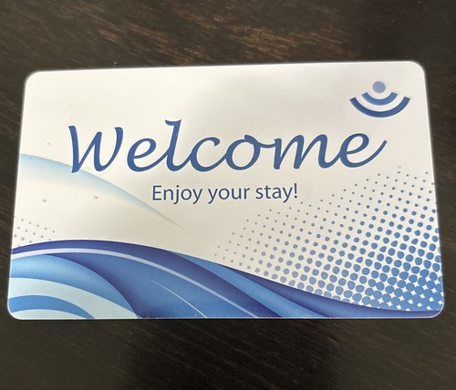 Hotel Motel Room Key Card - WELCOME Blue And white | eBay