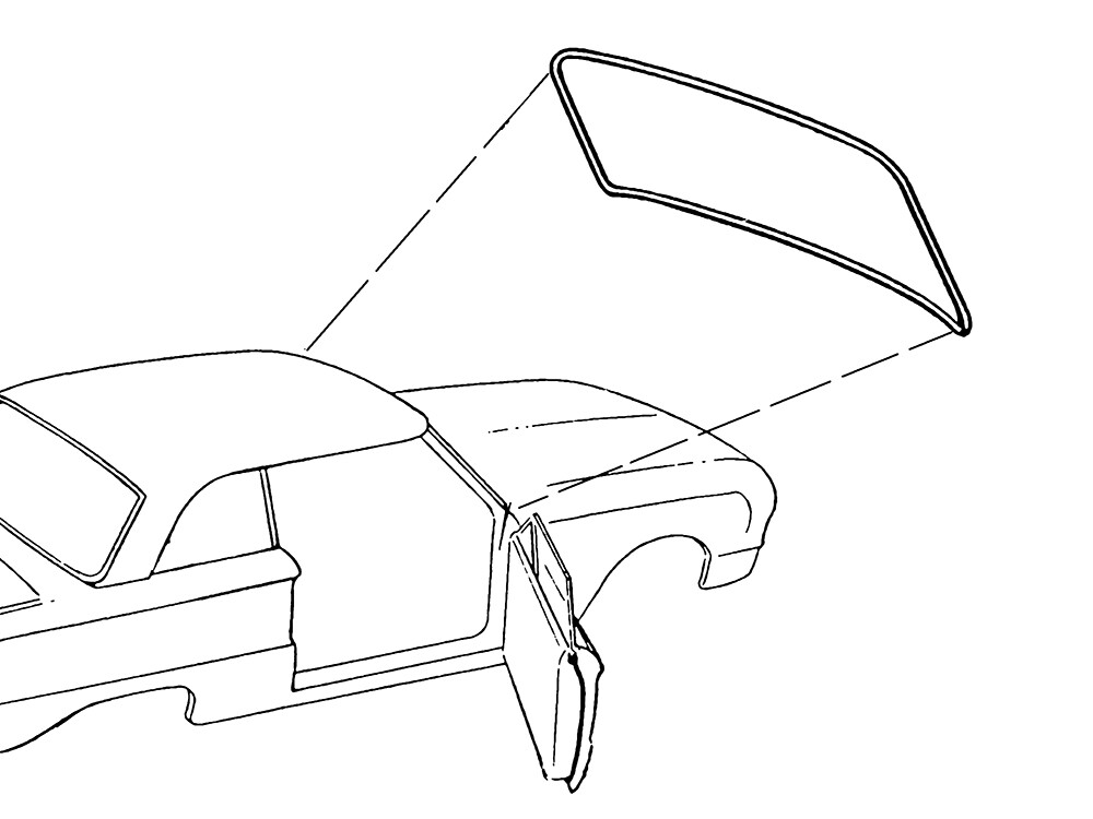 1963-65 Falcon Windshield Weatherstrip Hardtop Convertible Comet Ford ...