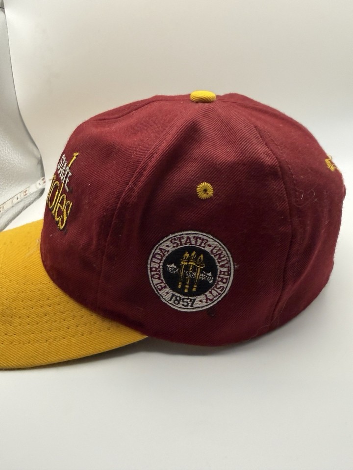Vintage Florida State Seminoles Hat FSU Garnet Gold Multi-Logo Side Patch Cap | eBay