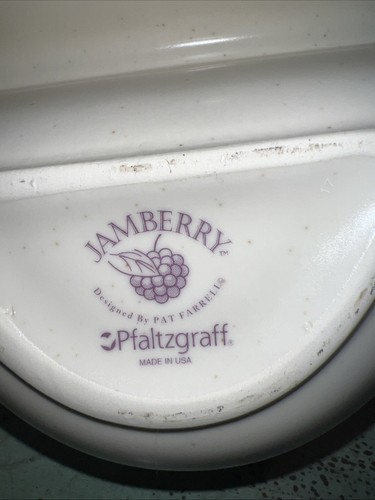 Pfaltzgraff Jamberry Divided Oval Serving Dish Vegetable Bowl USA 10" x ...