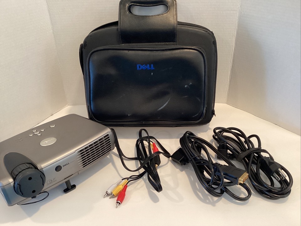 Gray Dell 3200MP Projector With Cables And Bag - Untested | eBay