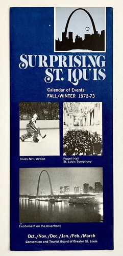 1972-73 Saint Louis Missouri Events Calendar VTG Travel Brochure Sports ...