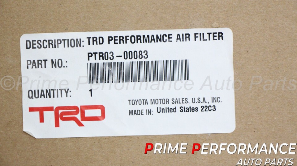 Toyota FJ Cruiser 10-14 4Runner 10-24 V6 4.0L Genuine TRD Air Filter ...