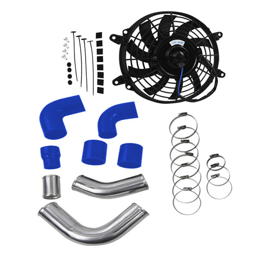 Turbo Intercooler Pipe 9" Fan Kit Fits Nissan ZD30 GU DI Patrol Diesel ...