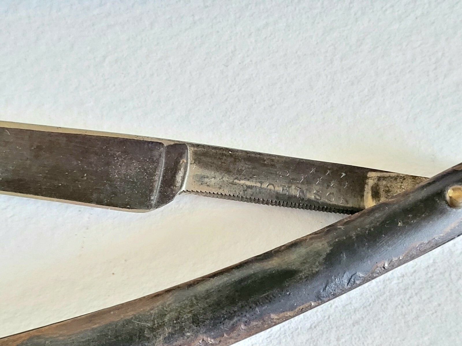 Vintage G Johnson Aoral Janos Budapest 7 Star Hammer Straight Razor ...