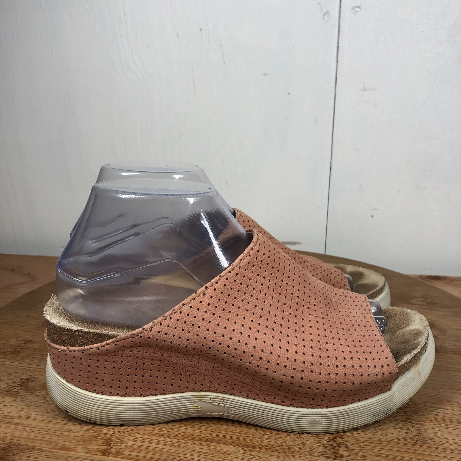 Fly London Sandals 39 Womens 8 Wigg Slides Wedge Platform Pink Leather ...