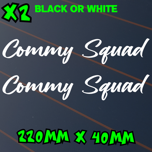 Commy Squad X2 Sticker Car Decal For Holden Commodore Club SS Aussie ...
