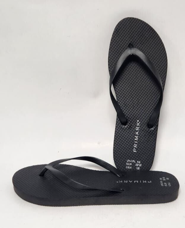 Primark Summer Slipper for Women Plain Black & White Flip Flop Beach ...