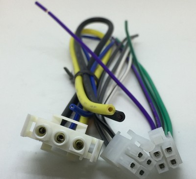 ALPINE 3527 3 PIN Power Harness +2) Front and Rear 4 pin Speaker output ...