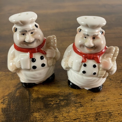 Italian Fat Chef Salt And Pepper Shakers | eBay