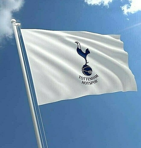 TOTTENHAM HOTSPUR FC LARGE SPURS (5ft x 3ft) FOOTBALL CLUB MAST FLAG ...