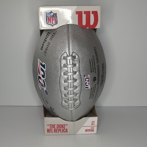 Wilson NFL 100 "The Duke" Replica Metallic Football Official Size New ...