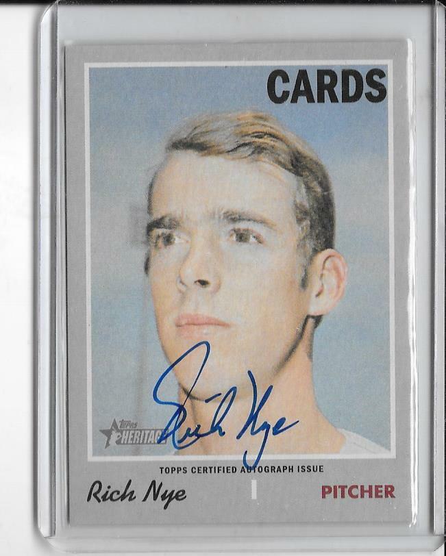 RICH NYE 2019 TOPPS HERITAGE REAL ONE AUTOGRAPH AUTO | eBay