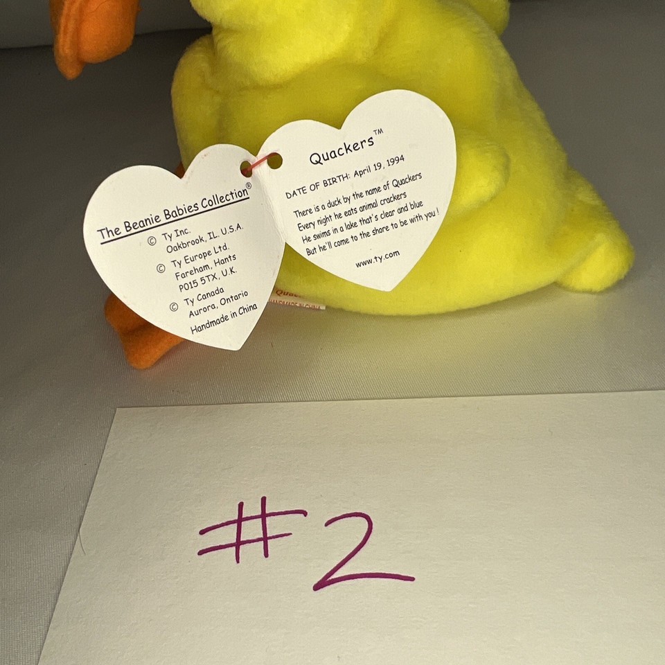 Ty Beanie Babys - Quackers The Duck 6" Plush Toy 8421040247| eBay