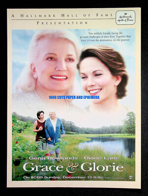 Grace & Glorie Hallmark TV Channel 1998 Trade Print Magazine Ad Poster ...