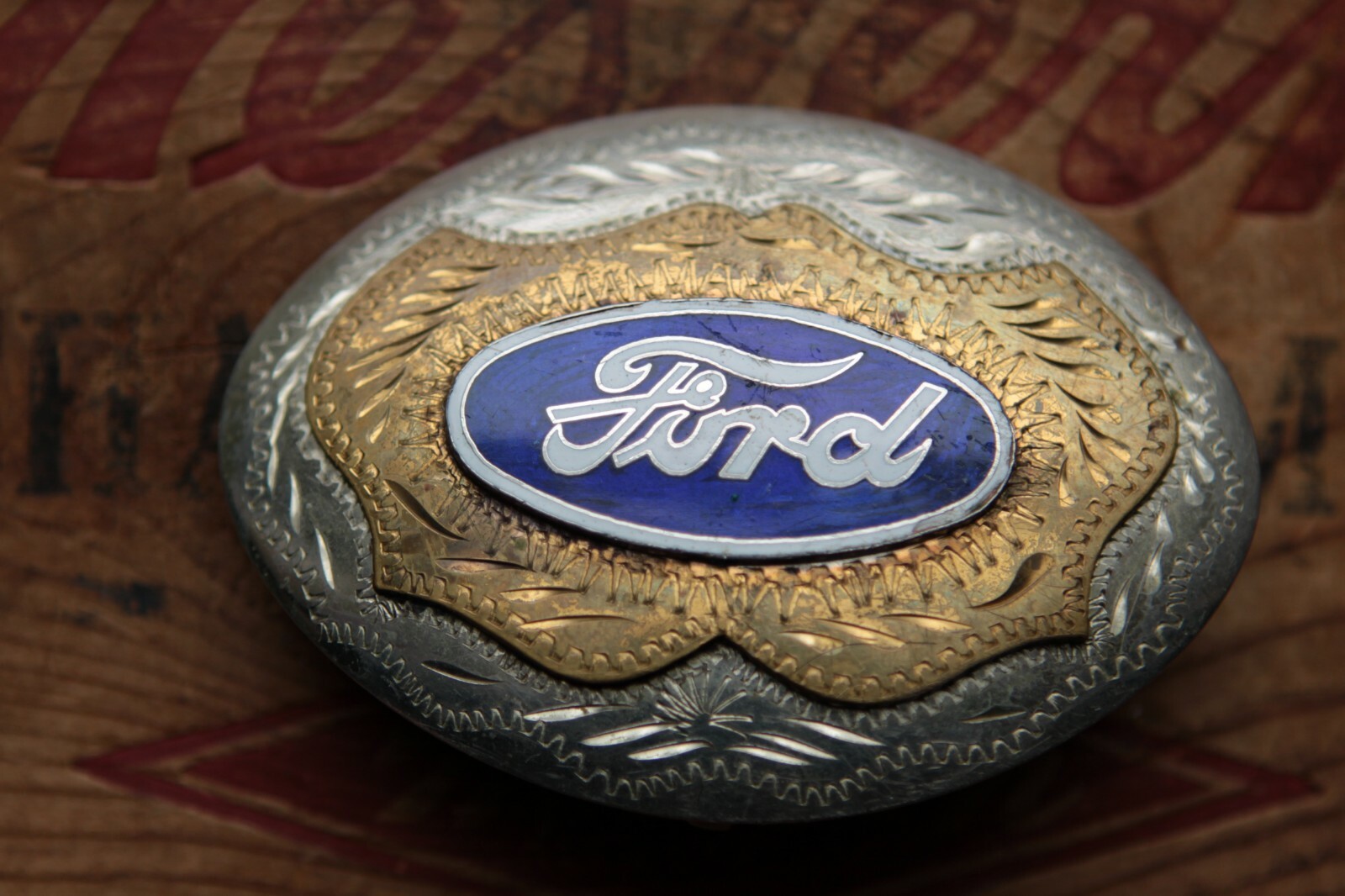 Vintage Bill Dugger Hand Made Ford Car Logo Western Belt Buckle | eBay
