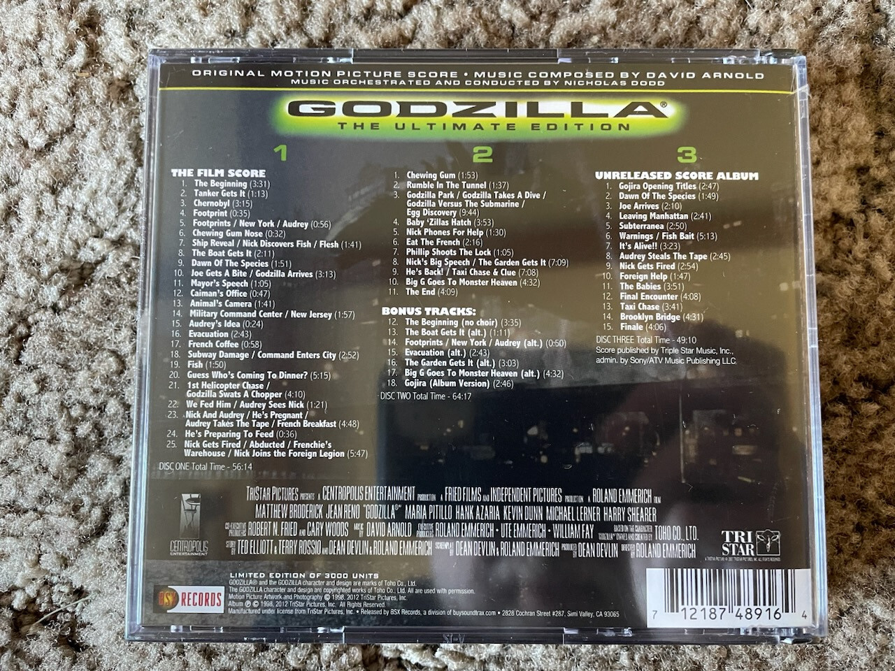 GODZILLA: THE ULTIMATE EDITION David Arnold LIMITED 3000 copy 3cd set ...