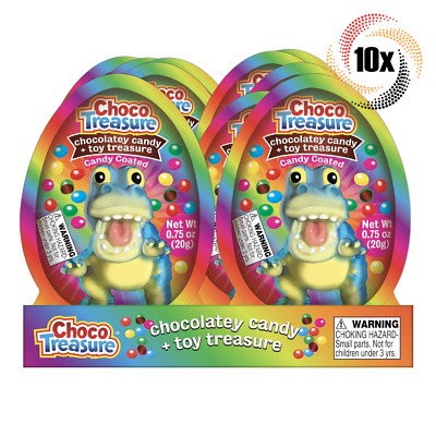 Full Box 10x Eggs Choco Treasure Chocolatey Toy Treasure Dino Eggs ...