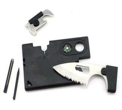 Multi Tool Credit Card Size Kit Functional Knife 9 in 1 Knife Survival ...