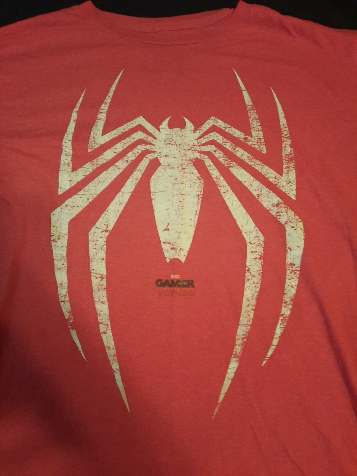 Spider-Man Gamerverse Logo Men's T-Shirt Heather Red … - Gem