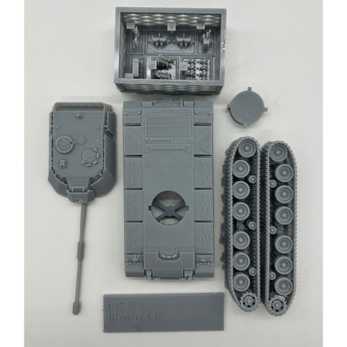 3D printing 1/48/72 Bisonte Progetto C45 mod.71 Tank Unpainted model ...