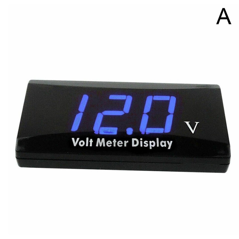12V Digital LED Display Voltmeter Voltage Gauge Panel Meter Car ...