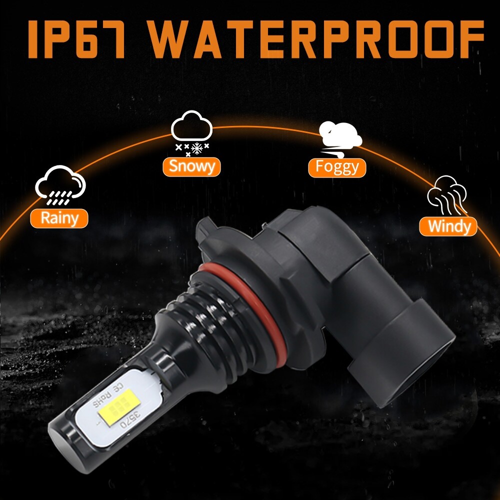 9006 9005 LED Headlight Kit Combo Bulbs 12000K High Low Beam Super ...