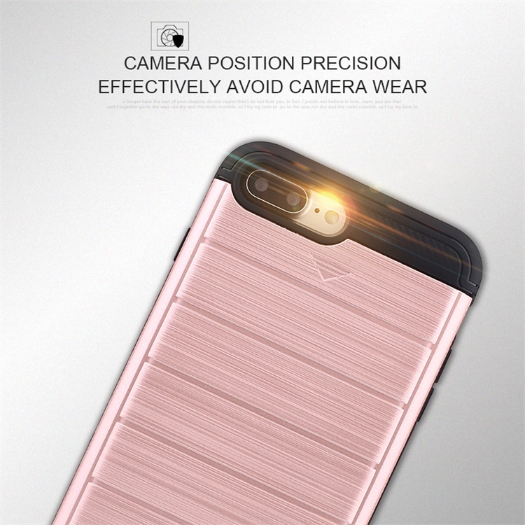 Shockproof Dual Layer Armor Case With Card Slot & Kickstand For iPhone ...