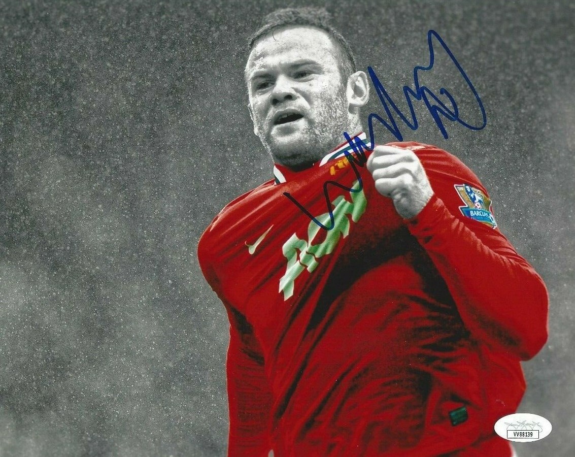 Wayne Rooney Autographed Memorabilia | Signed Photo, Jersey ...