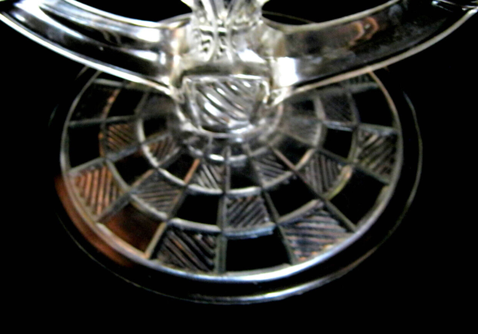 Mid Century INDIANA GLASS Block & Rib Pattern Double Arm CANDLE HOLDERS ...