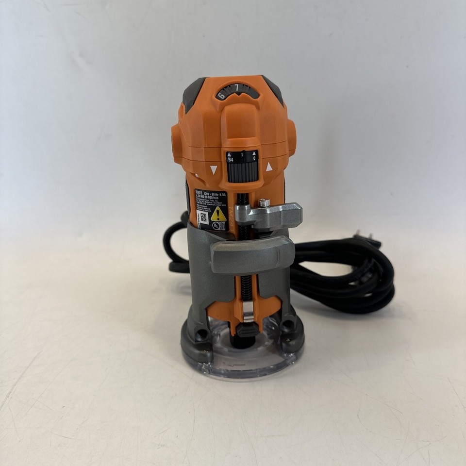 Ridgid 1 1/2 PEAK HP Compact Router Fixed Base With Bag And Attachments ...