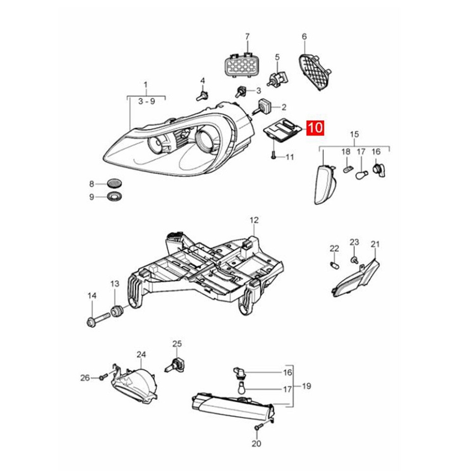 For Porsche Cayenne 2008-2010 Xenon HID Ballast Control Unit Module ...