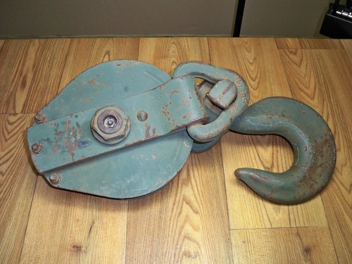 10 Ton Snatch Block McKissick 5/8 Wire Rope Tackle Block Military Spec ...