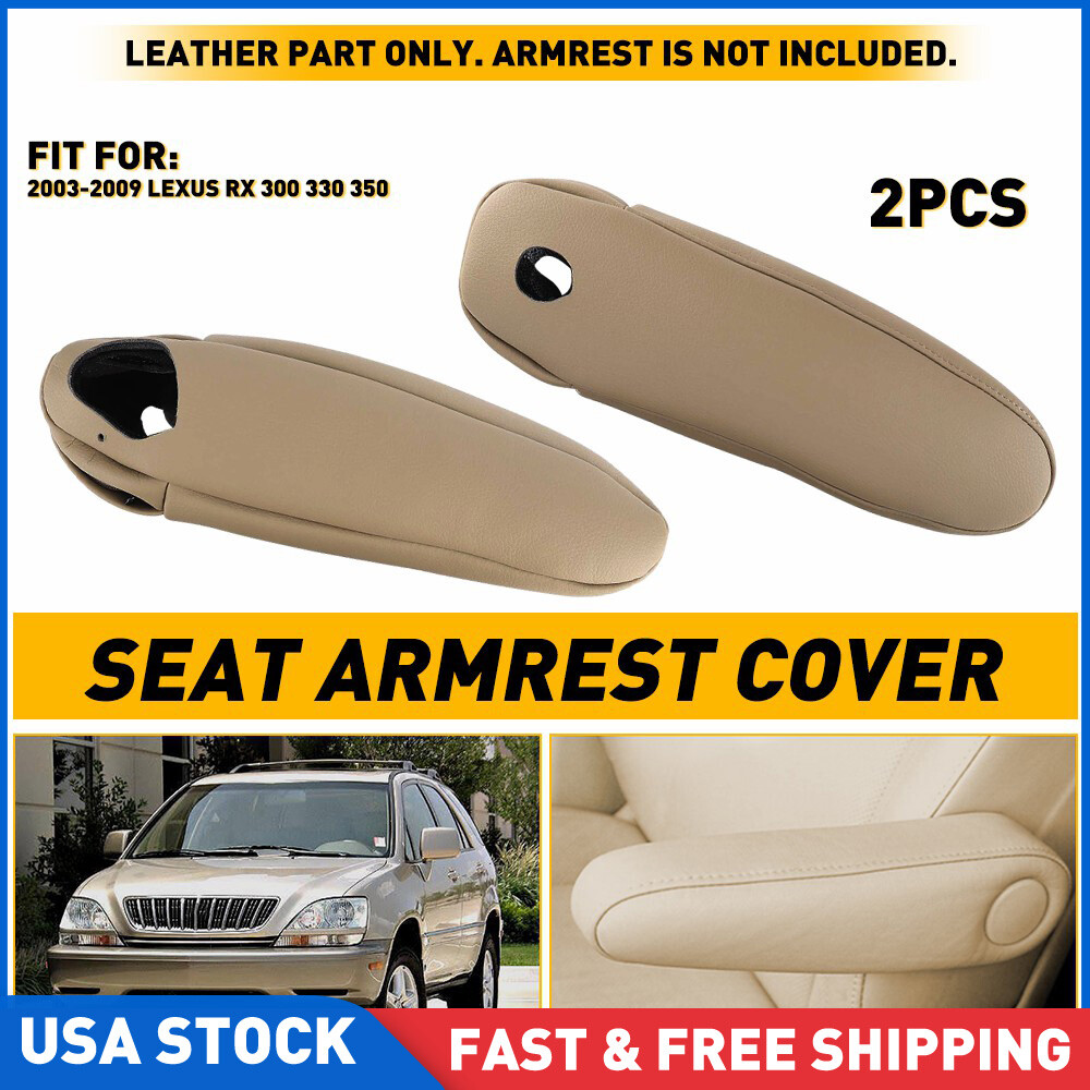 2x Leather Seat Armrest Cover Durable For Lexus RX 300 330 350 2003 ...
