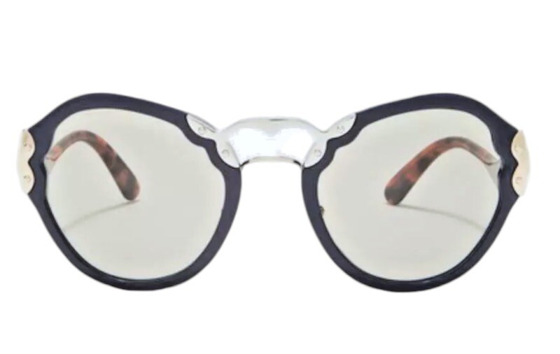 $640 Prada Catwalk Sunglasses Blue 54-25-140 Smoke Lens 100% UV GR8 ...