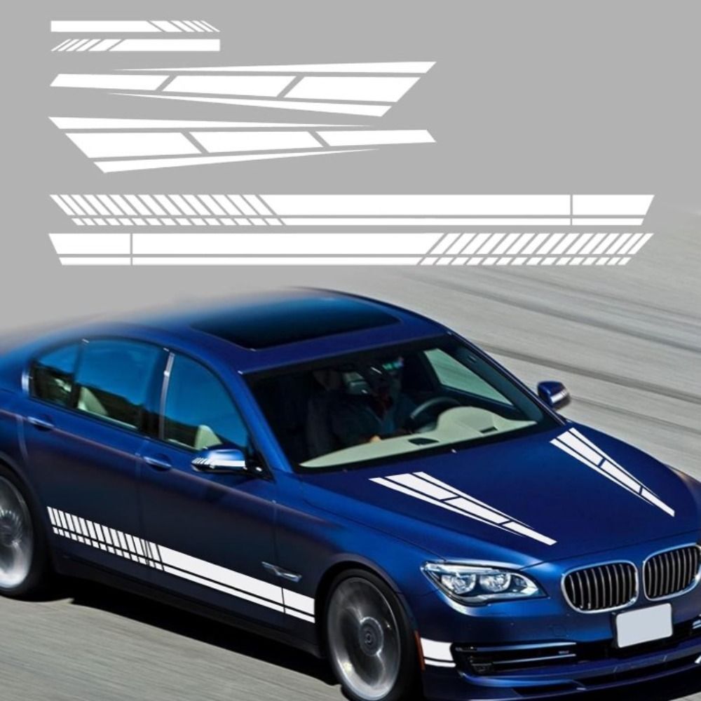 6pcs Size: 11.5*185cm, 12 * 80cm, 2.4*15cm Stripe Car Stickers | eBay