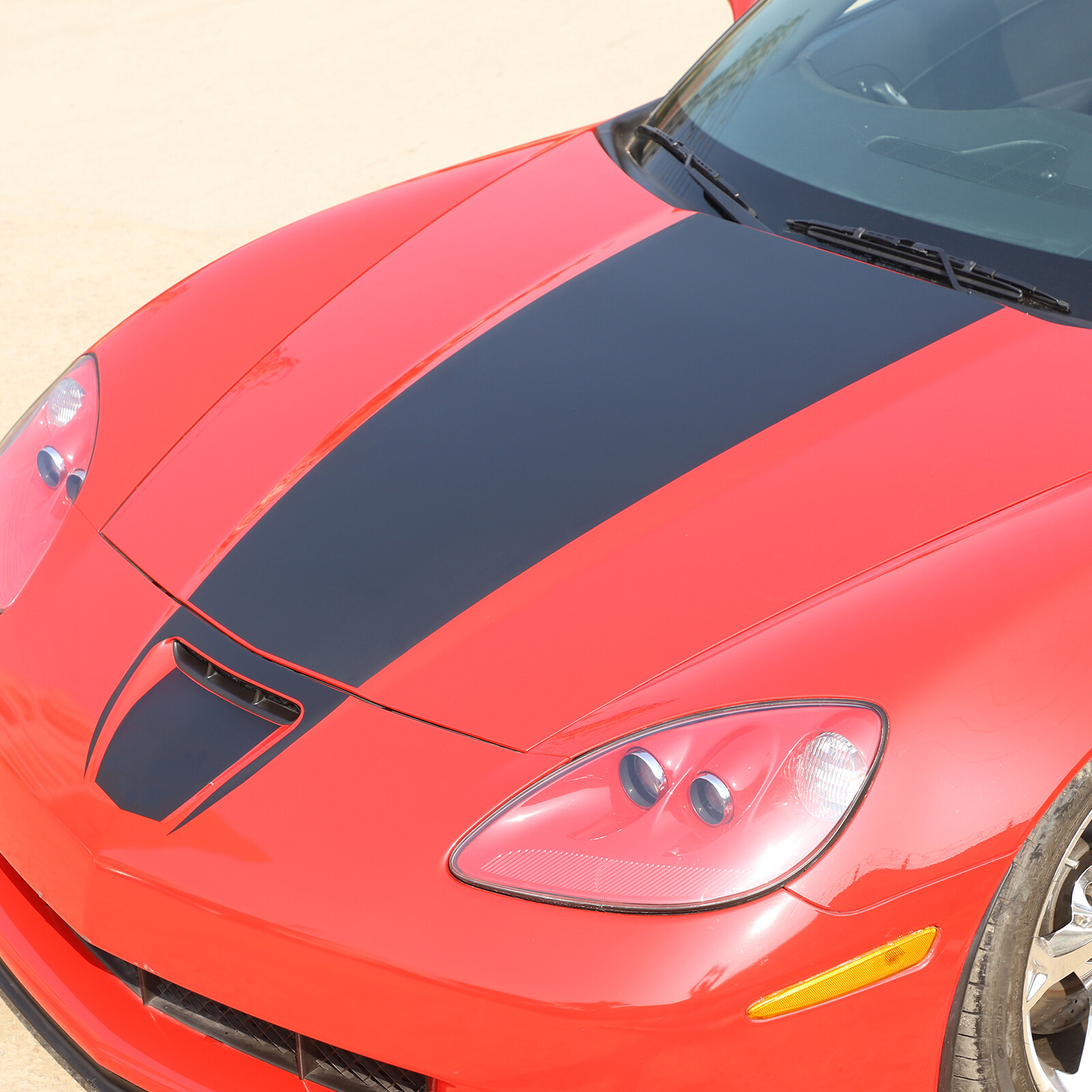 Hood Roof Blackout Racing Strip Vinyl Decal Sticker For Corvette C6 ...