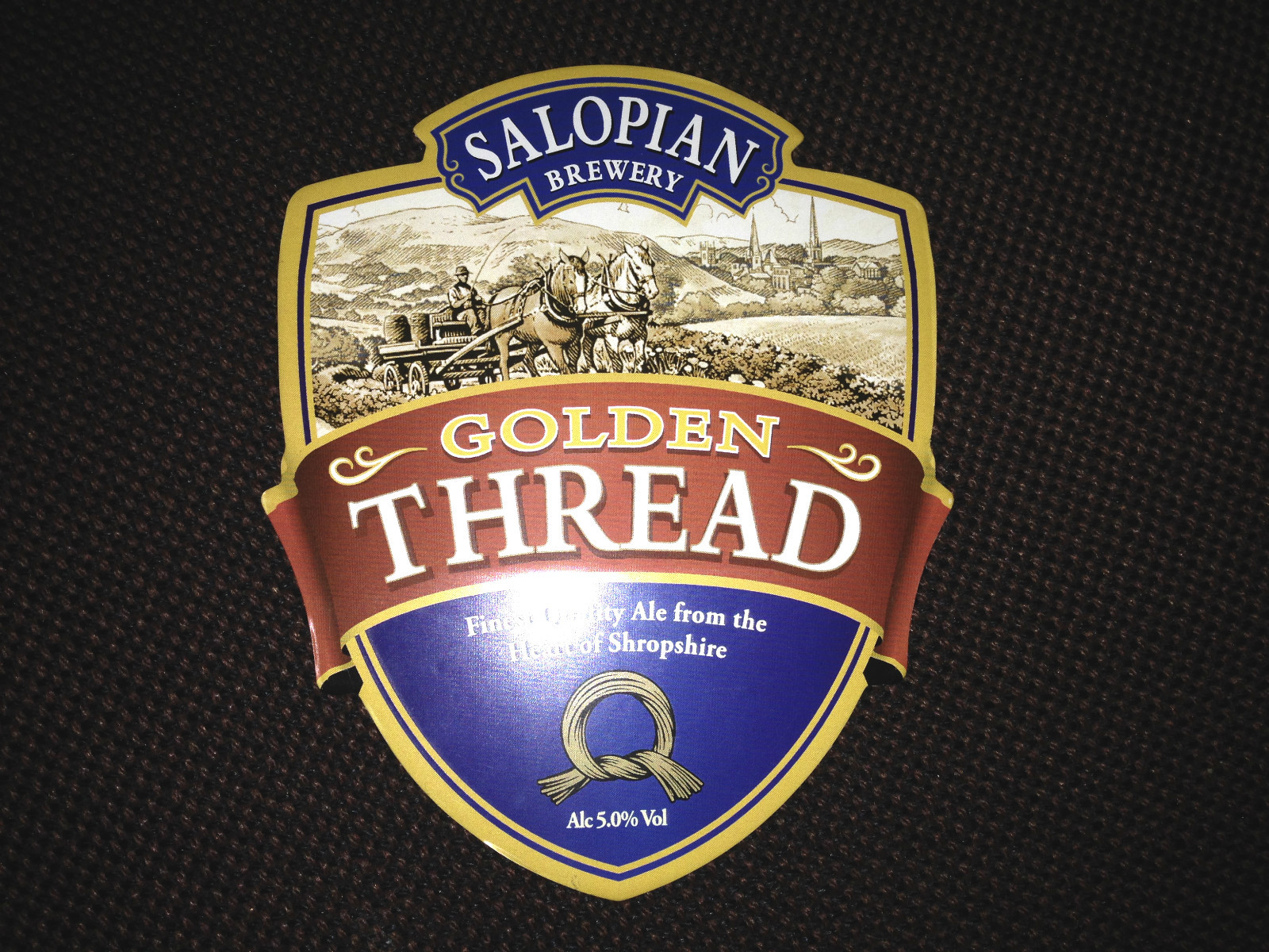 Salopian Brewery "Golden Thread" BAR PUMP CLIP | eBay UK