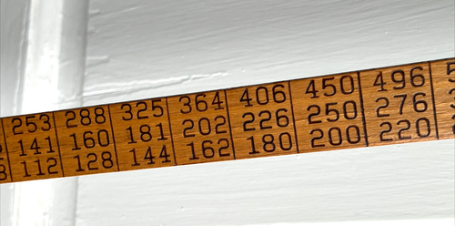 Antique LUFKIN RULE CO. DOYLE SCALE 42" Wood Lumber Measure Saginaw ...