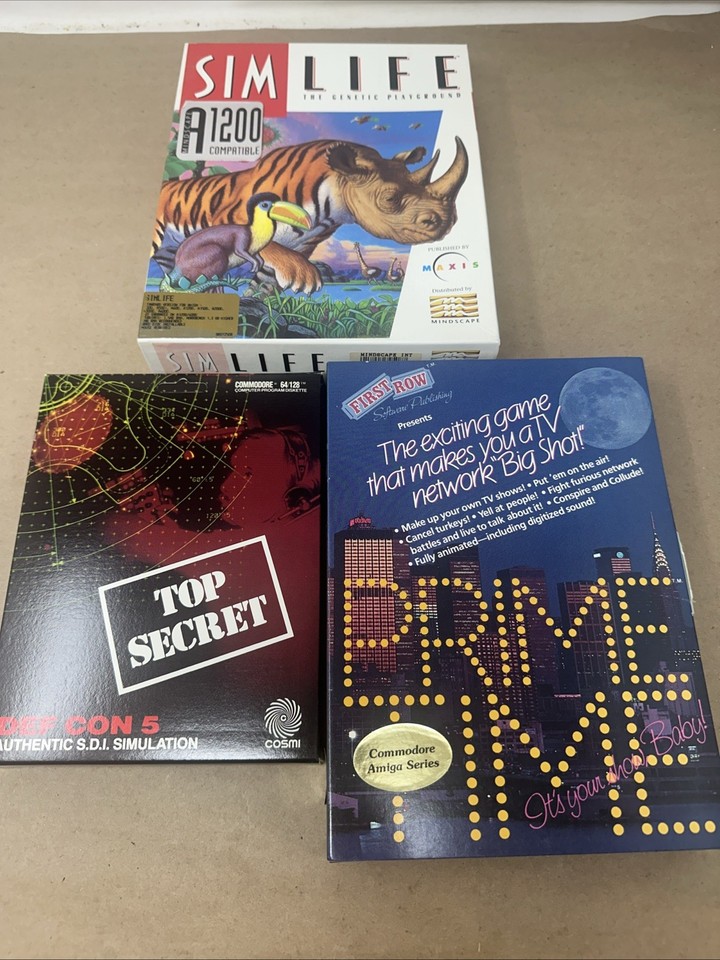 LOT of 12 Amiga System, Commodore Games (military, Sim, And Much More ...