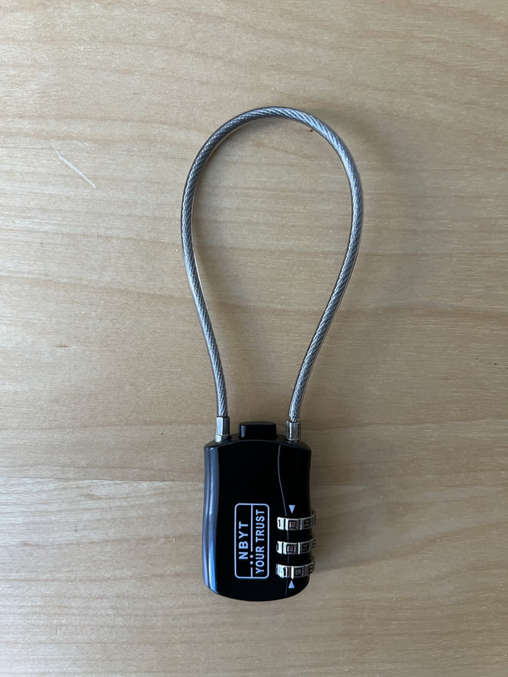 Lawnize Zinc Alloy Wire Rope Cable Lock with Resettable Code - Helmet ...