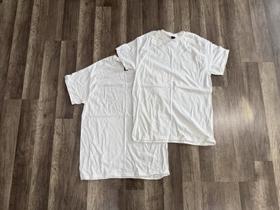 Gildan Heavy Cotton White Blank T-Shirt Adult Medium M Lot of 2 New | eBay