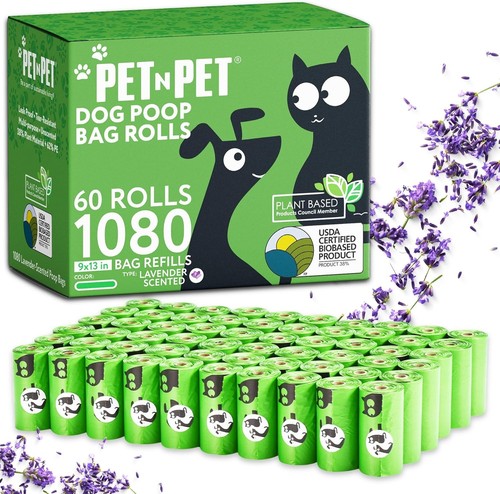 Pet N 1080 Counts Green Poop 1 Count (Pack of 1080), Lavender Scented ...
